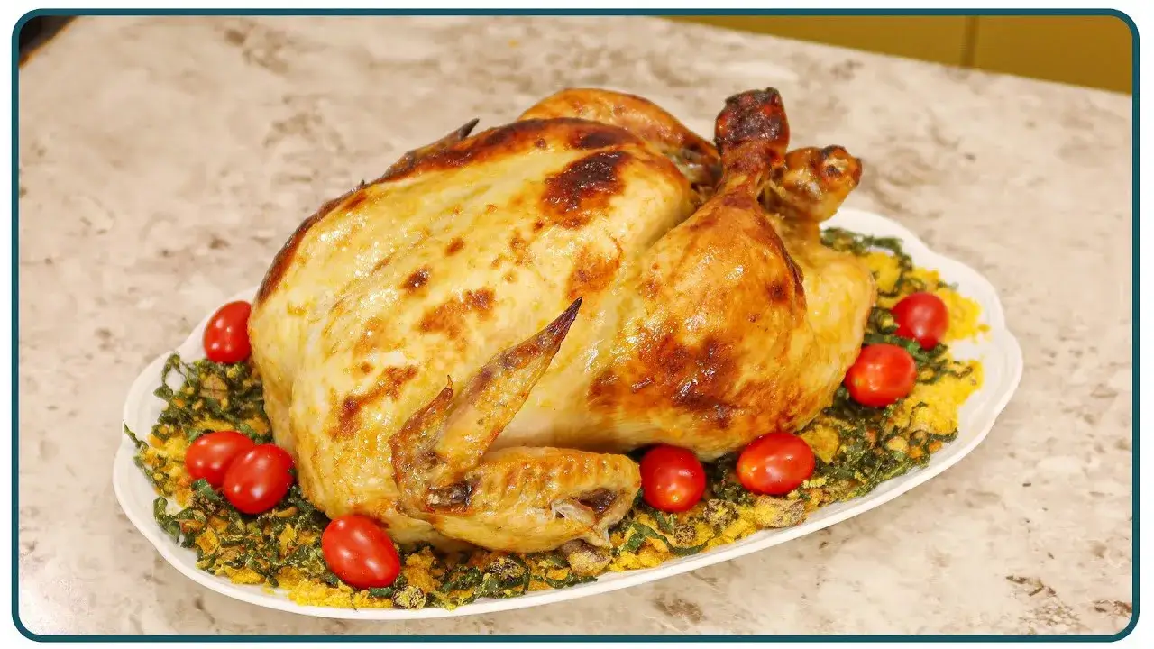 Chester assado bem temperado e suculento: Sabor de Natal que impressiona